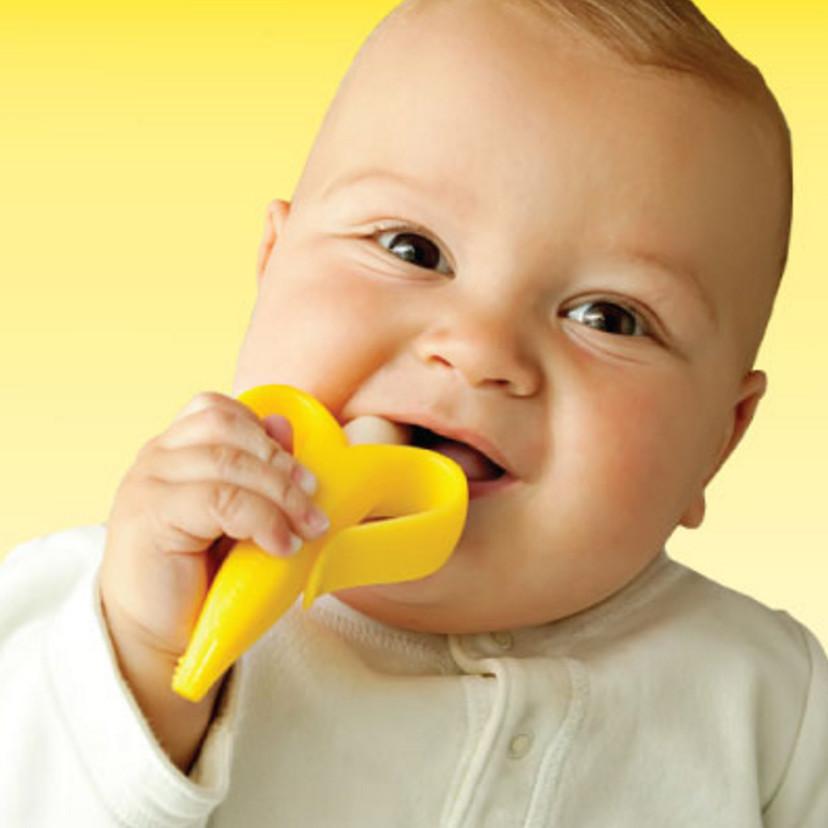 Baby Banana Teething Toothbrush - Yellow – Maple House Nutrition Inc.