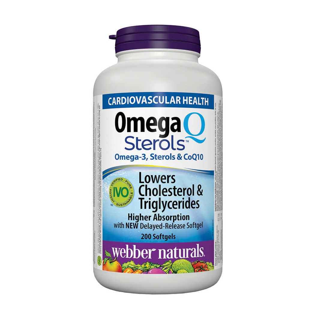 Webber Naturals Omega-3 & CoQ10 with Plant Sterols 200 Softgels – Maple ...