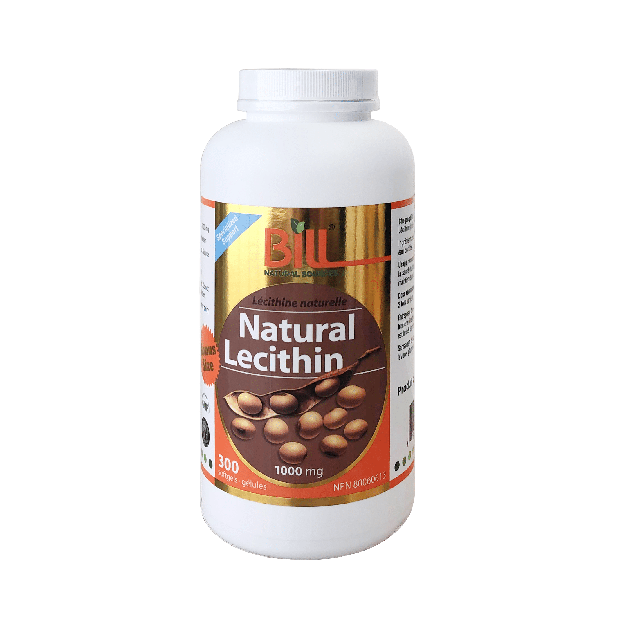 Bill Natural Lecithin 1000mg 300 Softgel – Maple House Nutrition Inc.